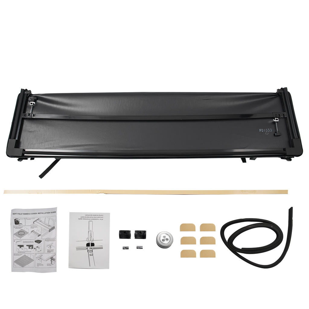 Ford F150 2015-2025 Extra Short Bed 5'5" Soft 4 fold tonneau cover ...
