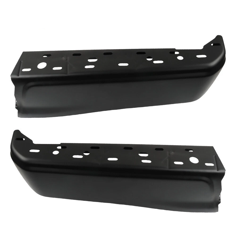 Ford F150 15-20 Rear Bumper Face Bar End Caps Black w/o Sensor Hole 2P ...