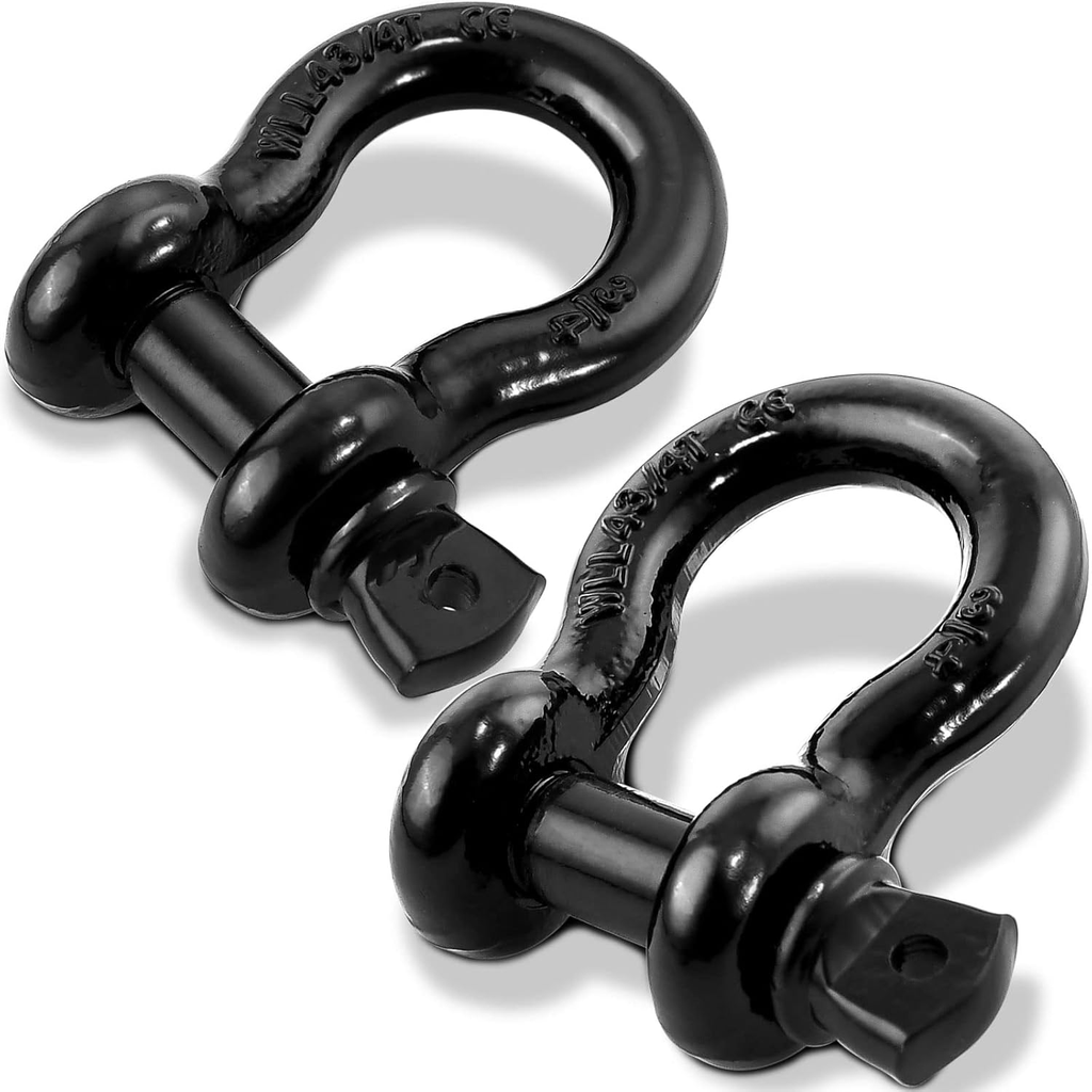 3/4" D-Ring Shackles 28.5 Ton Heavy Duty Tow Shackles (57,000 Lbs ...